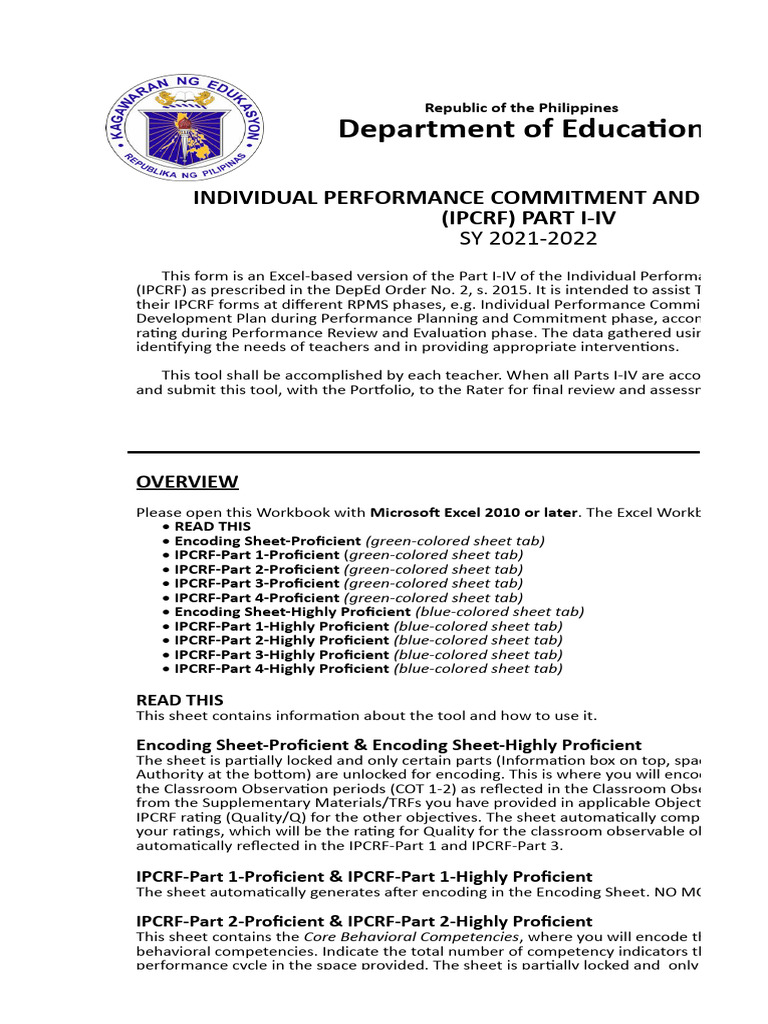 Ipcrf - Sy 2021 2022 Malihan Cherry Ann T1 | PDF | Computers