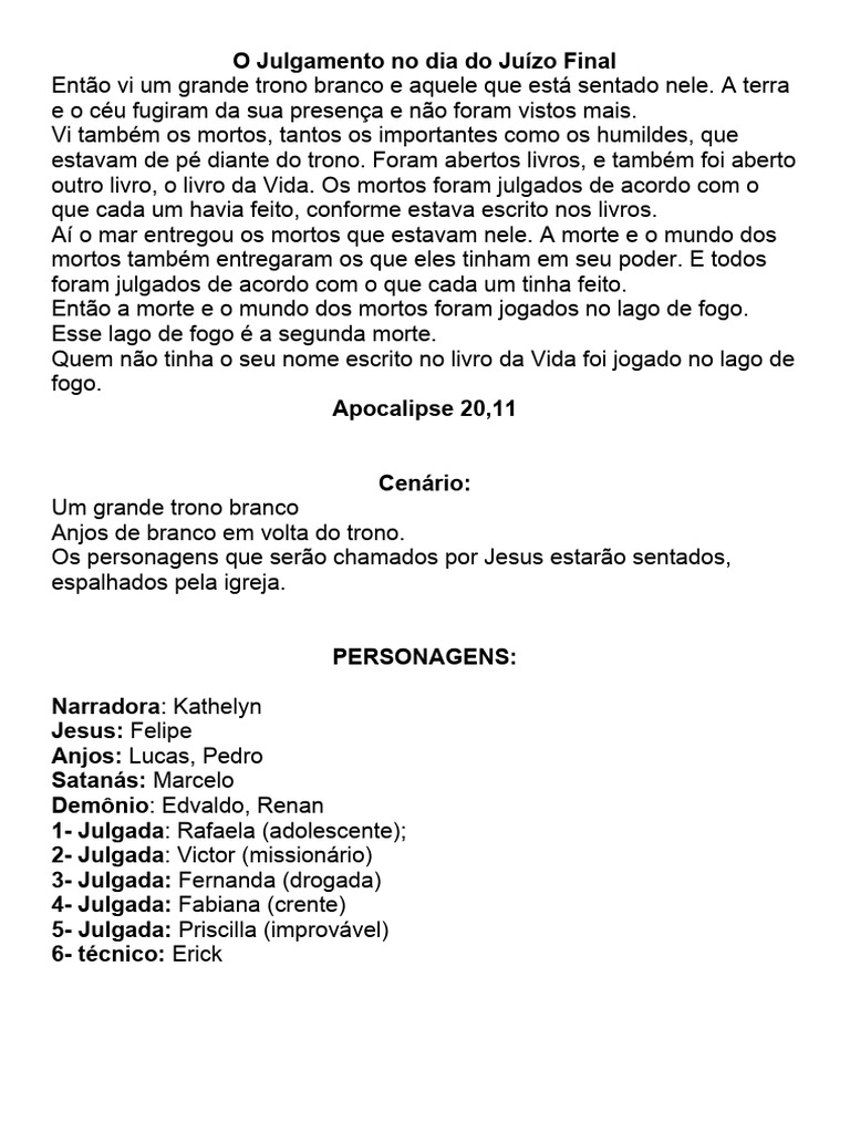 O Julgamento No Dia Do Juízo Final | PDF