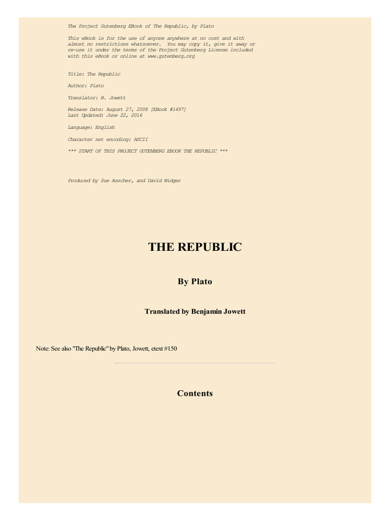 The Republic by Plato | PDF