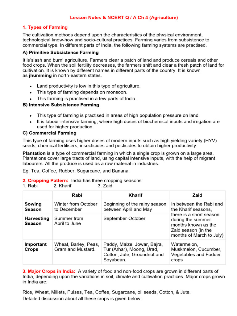 CH 4 Agriculture Rdy | PDF