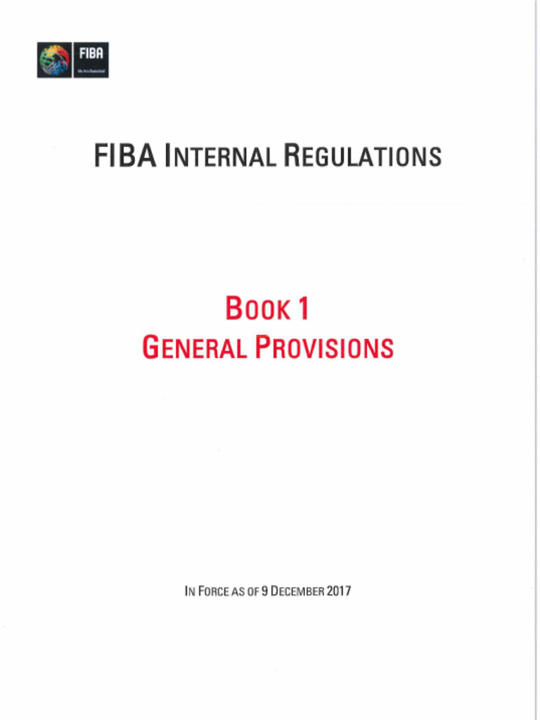 FIBA Internal Regulations - Book 1 | PDF