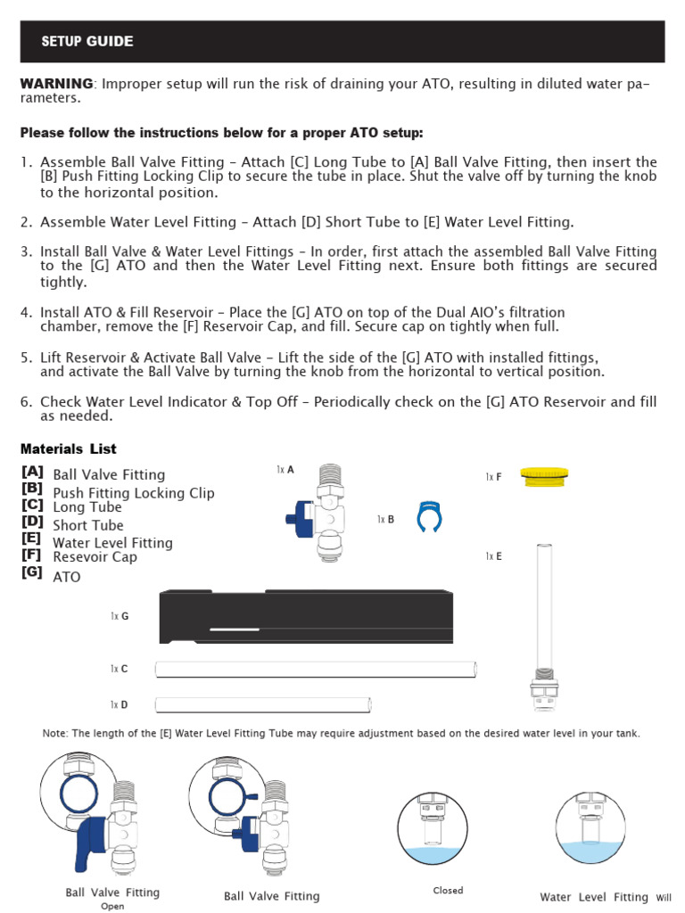 ATO Setup Guide for Aquarium Owners | PDF | Valve | Pump