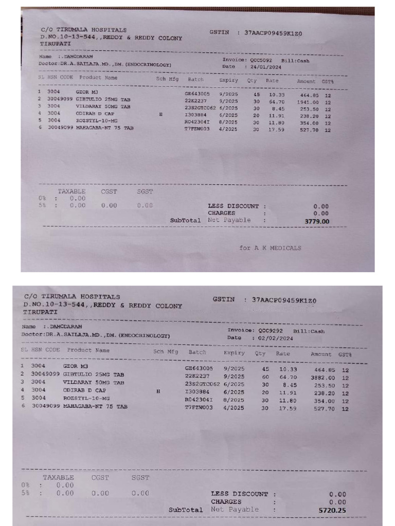 Medical Bills | PDF