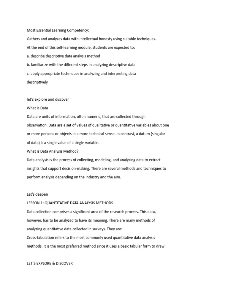 Interpretation of Data | PDF | Level Of Measurement | Statistics