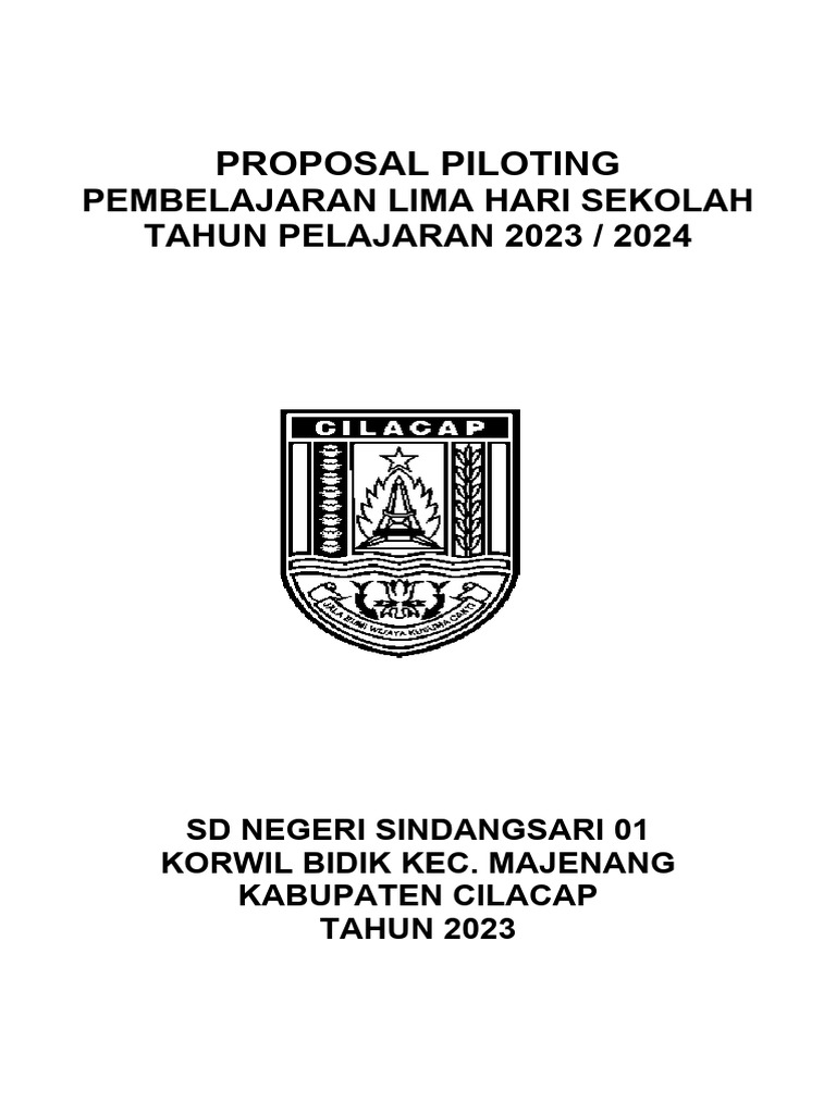 PROPOSAL 5 HARI SEKOLAH Sindangsari 01 | PDF