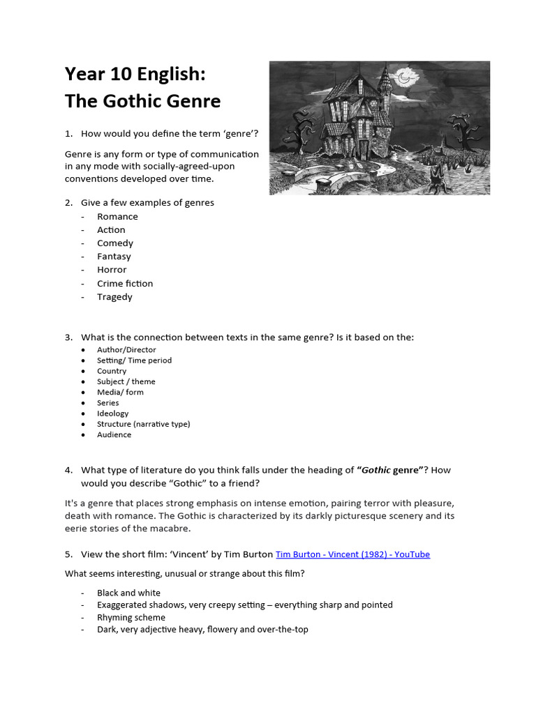 Intro To Gothic | PDF | Gothic Fiction | Genre
