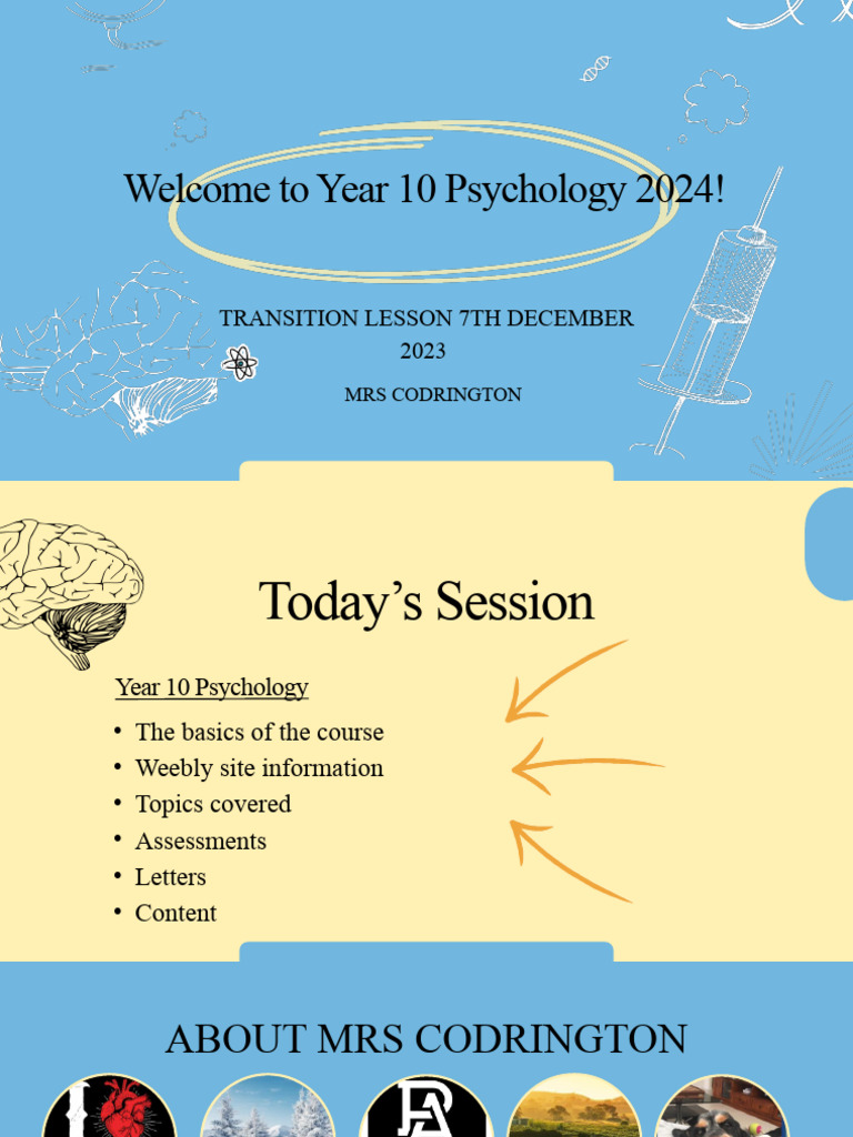 Year 10 Psychology Transition Lesson | PDF | Self-Improvement | Career ...