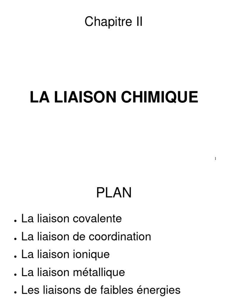 Types de liaisons chimiques expliqués | PDF | Sciences et mathématiques