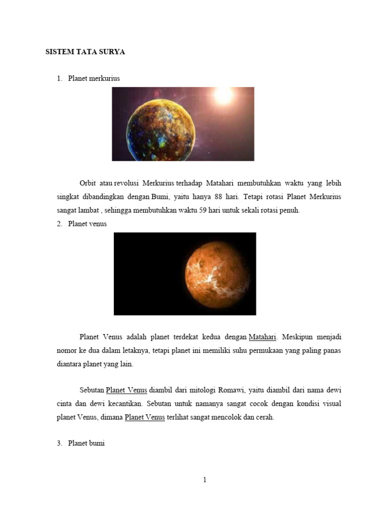 Sistem Tata Surya | PDF