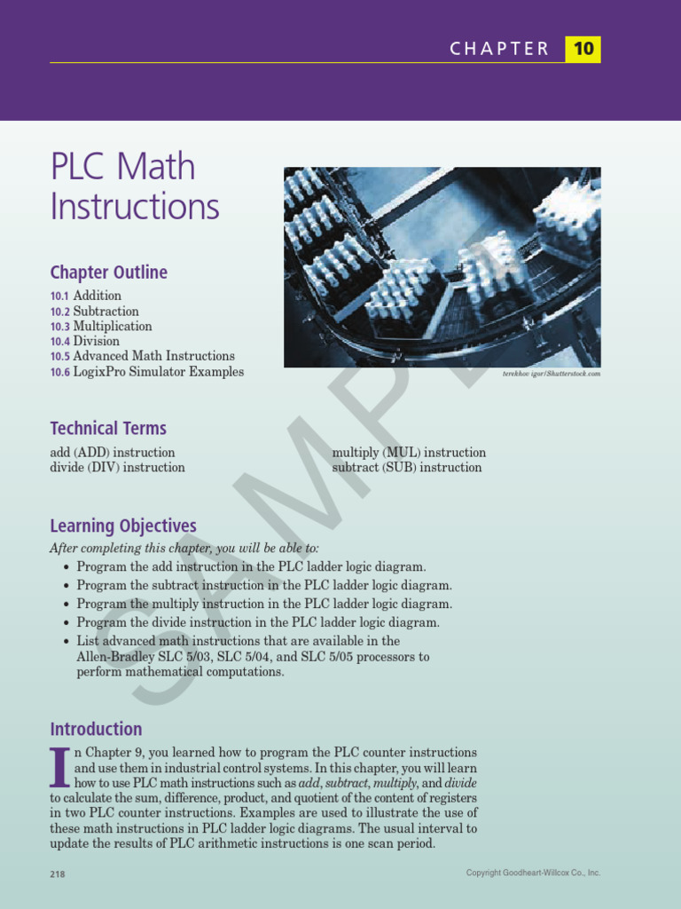 PLC Math Instruction | PDF | Programmable Logic Controller | Mathematics
