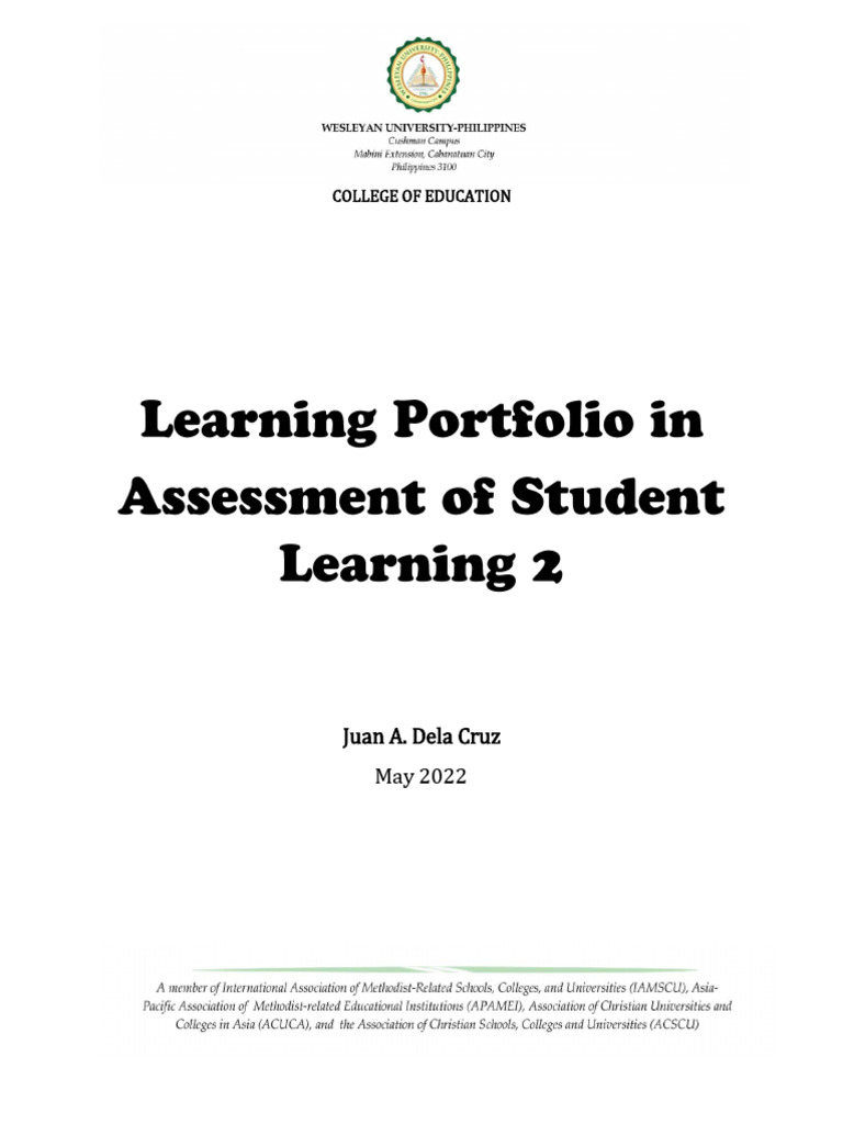 Learning Portfolio Assessment Guide | PDF | Learning | Proofreading
