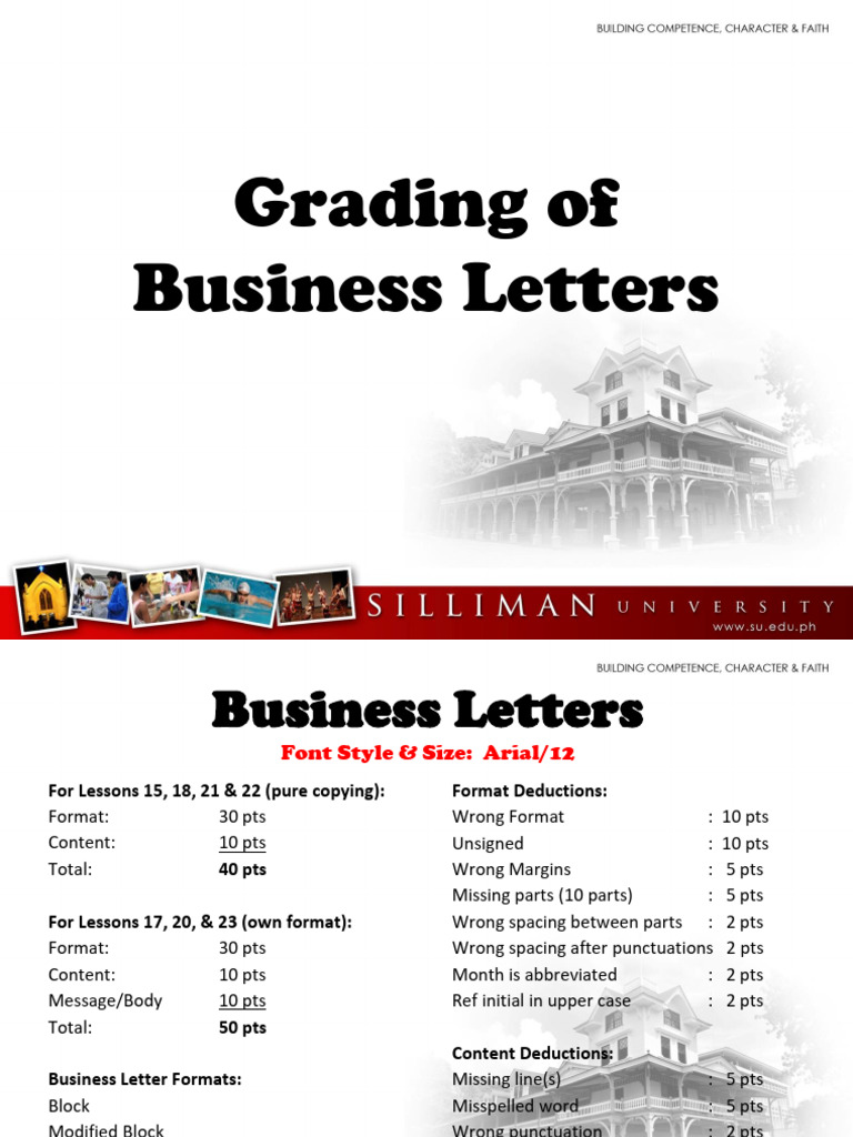 Business Letters-Grading | PDF