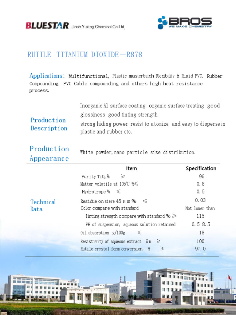 Titanium Dioxide Rutile - R878 TDS | PDF