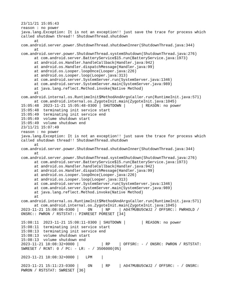 power_off_reset_reason_backup | PDF | Java (Programming Language) | Office Equipment