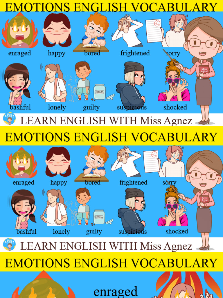 Emotions Vocabulary for English Learners | PDF