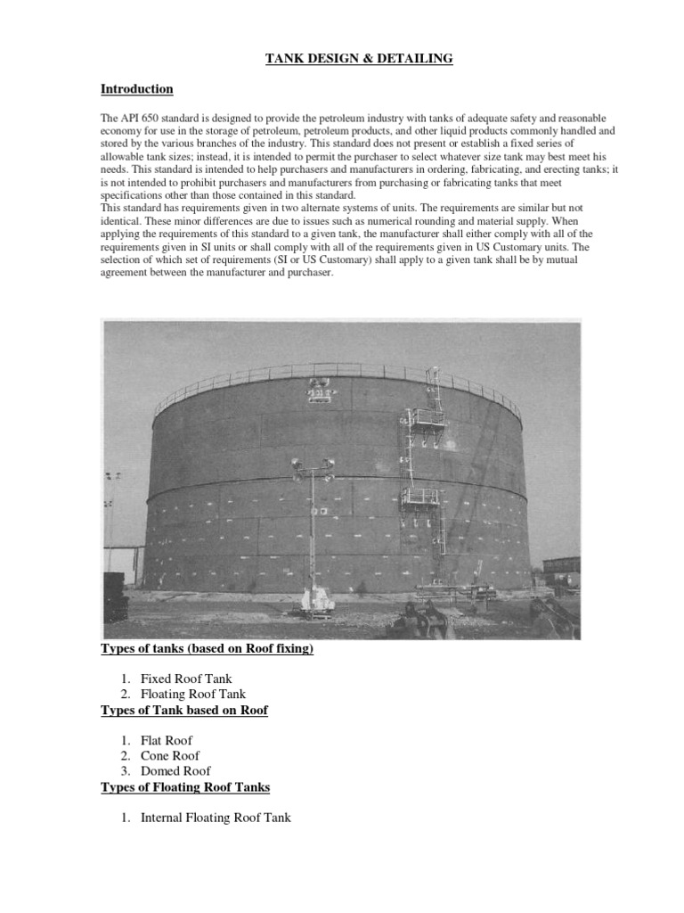 TANK Design Detailing | Structural Steel | Steel