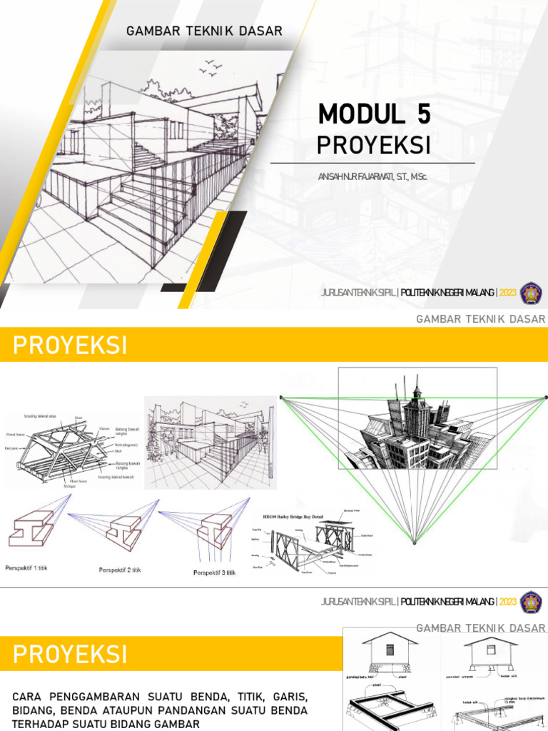 Modul 5 Gambar Proyeksi | PDF | Seni