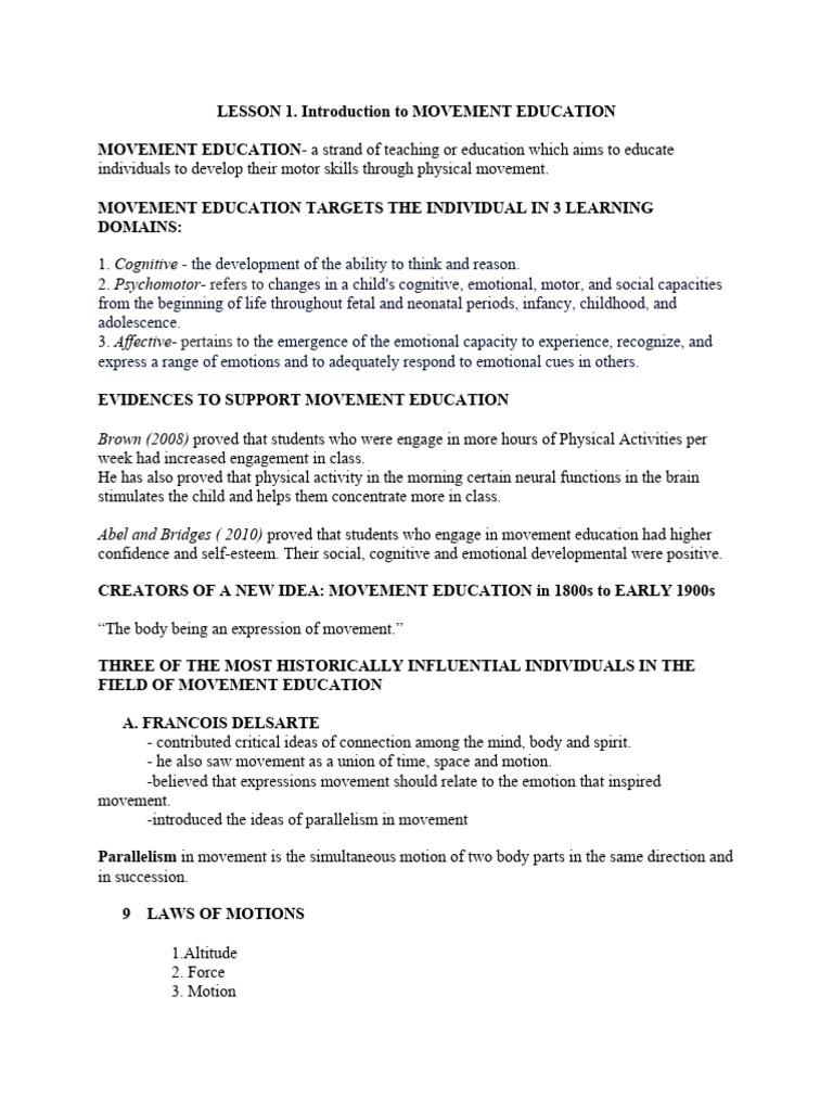 Introduction to Movement Education | PDF