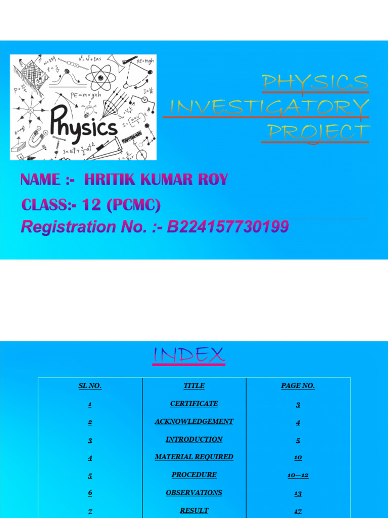 Class 12 physics practical | PDF | Electrical Resistance And Conductance | Electrical ...