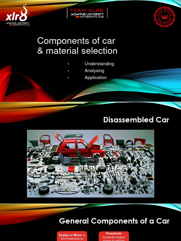 Components of Car& Material Selection-1 | PDF