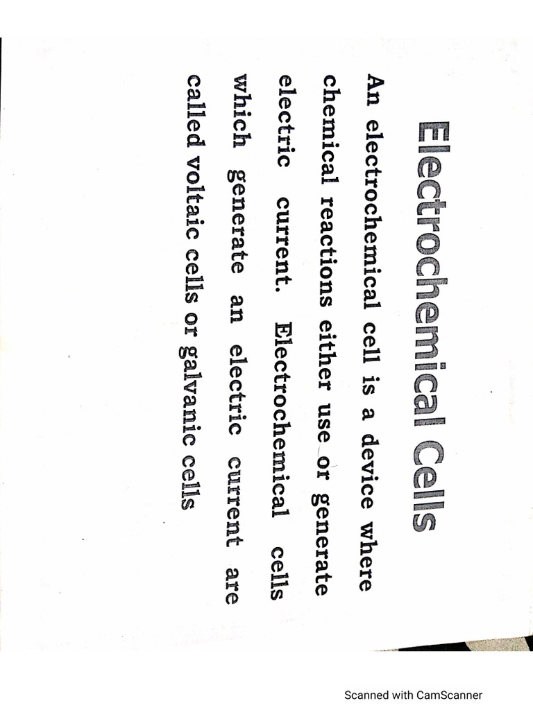 Electrochemical Cell 1 | PDF