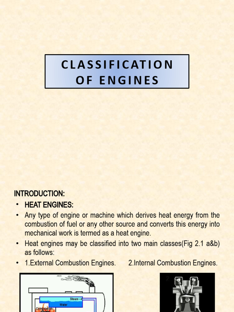 Classification of ENgines | PDF
