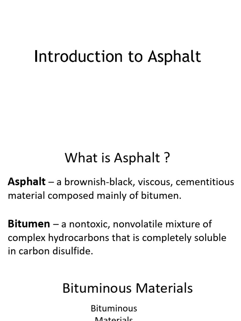 Intro To Asphalt | PDF