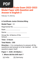 NCC C Certificate Exam Sample Questions | PDF