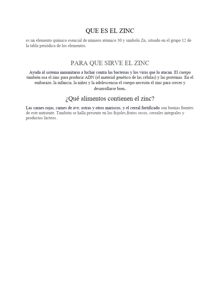 Que Es El Zinc | PDF
