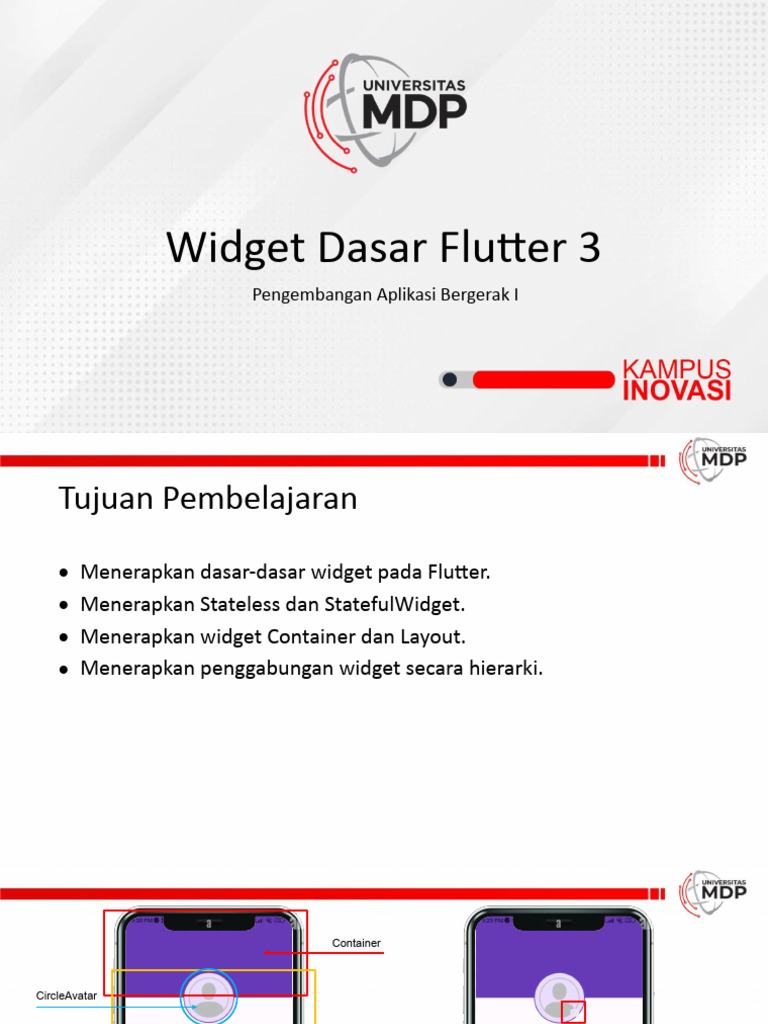 Widget Dasar Flutter 3 | PDF