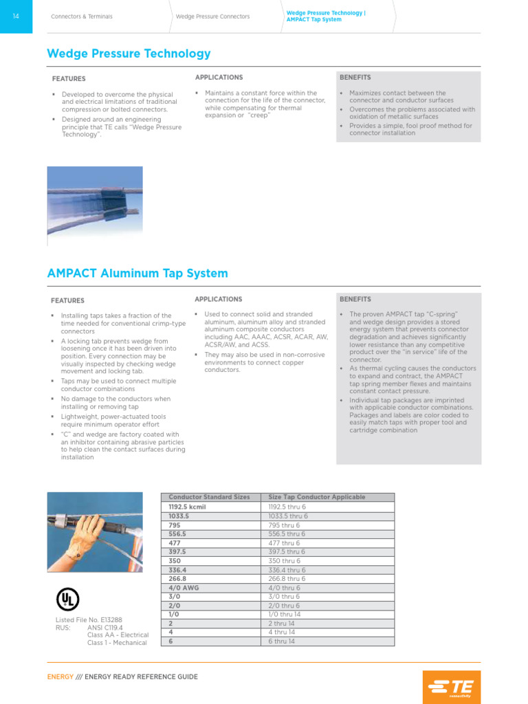 Ampact Wedge Tap Catalog | PDF | Electrical Connector | Electrical ...