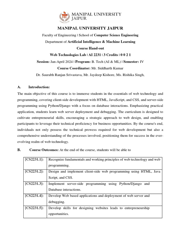 Handout | Download Free PDF | World Wide Web | Internet & Web