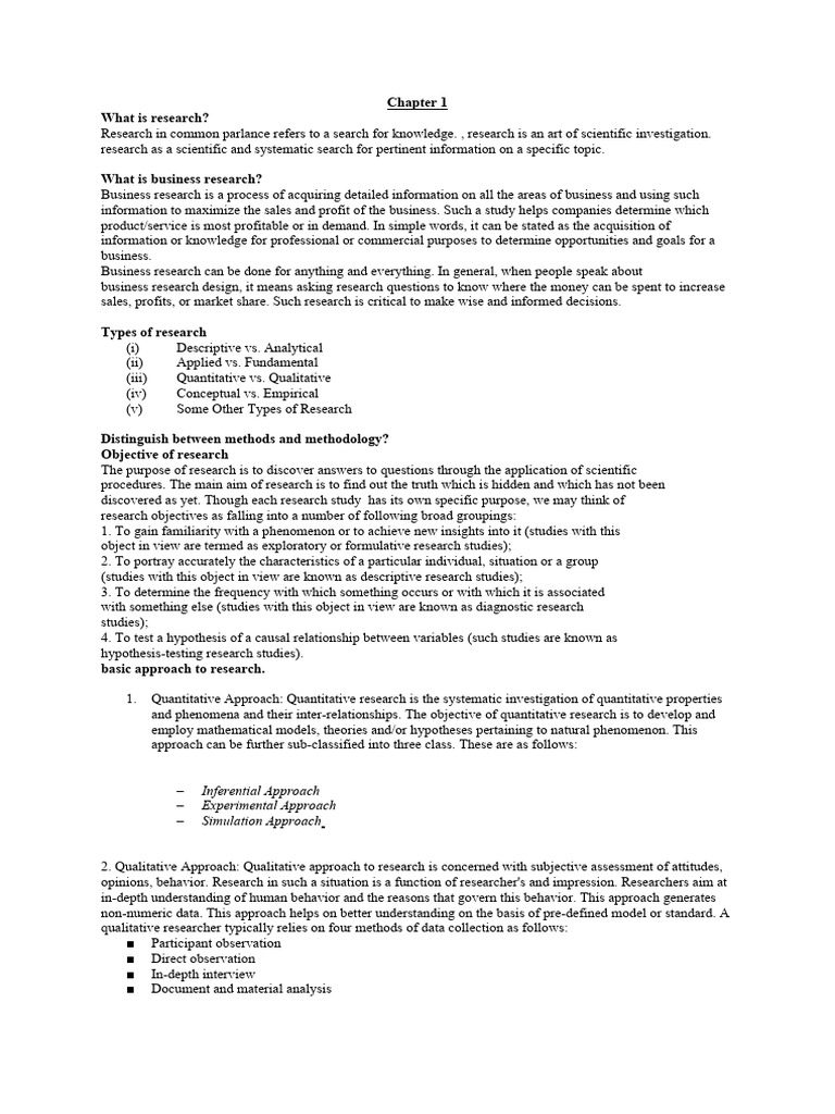 Research Methodology Written Script 1 CH 23 | PDF | Quantitative ...