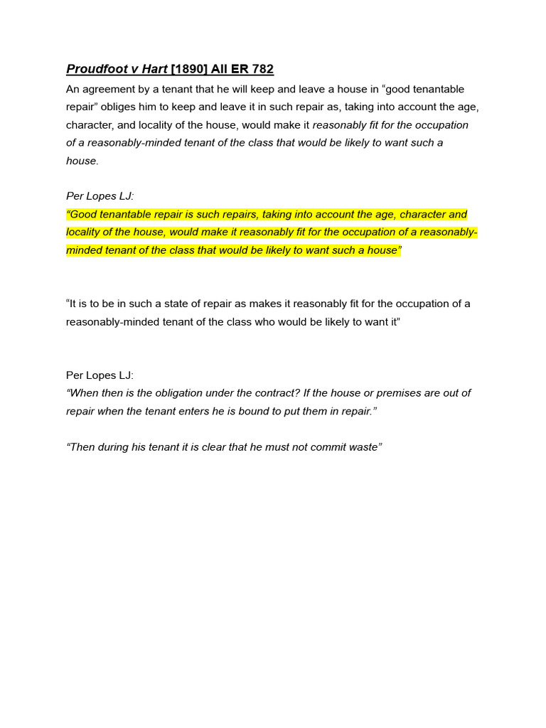 Proudfoot V Hart | PDF