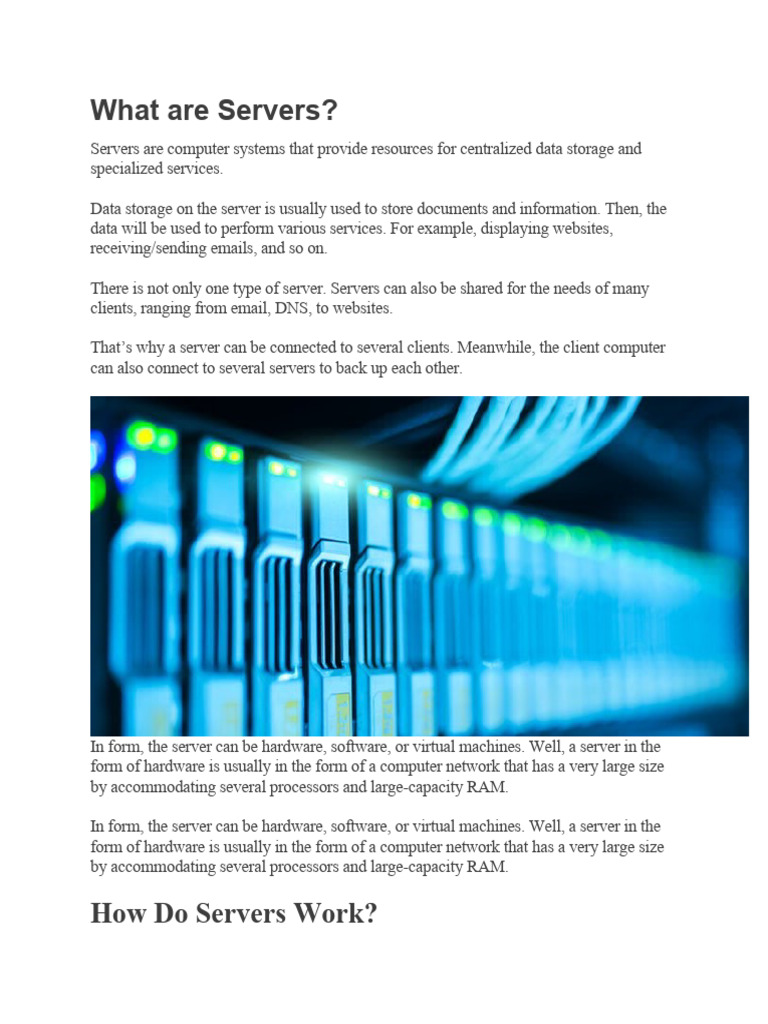 What Are Servers | PDF