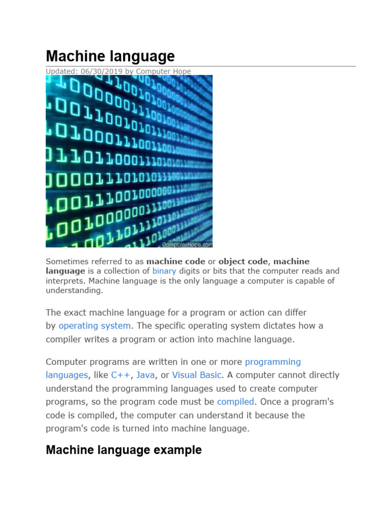 Machine Language | PDF Machine Language | PDF