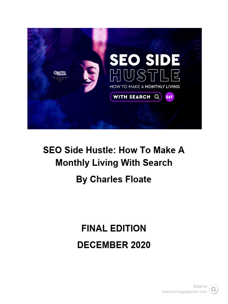 SEO Side Hustle Ebook - December 2020 Final Edition | PDF | Search Engine Optimization