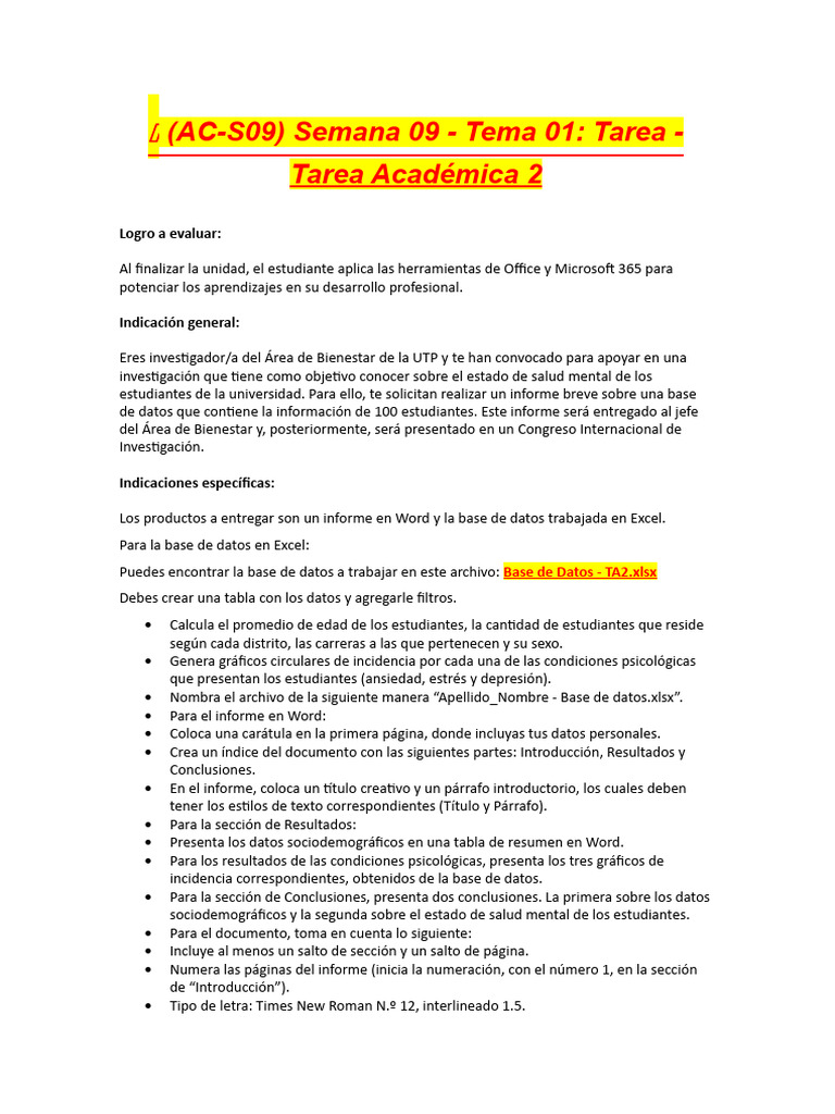 ? (AC-S09) Semana 09 - Tema 01 Tarea - Tarea Académica 2 - TECNOLOGIAS DEL APRENDIZAJE ...