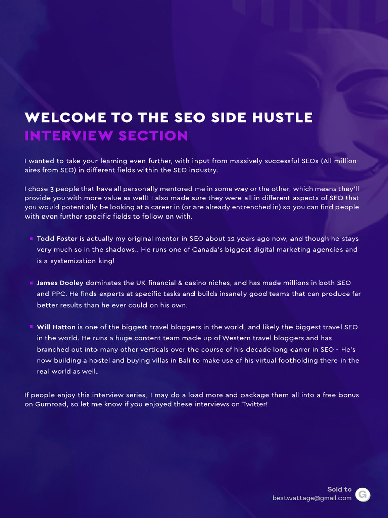 Interview Intro (Read This Before The Interviews) | PDF