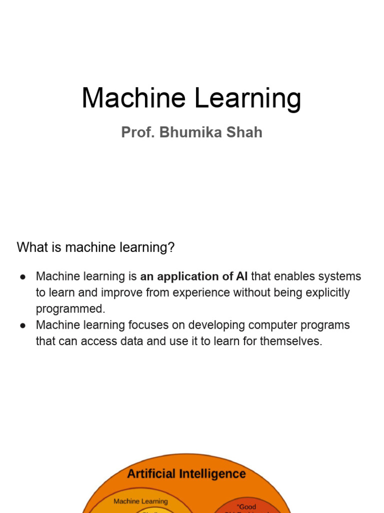 ML 1 (Introduction) | PDF | Machine Learning | Statistical Classification
