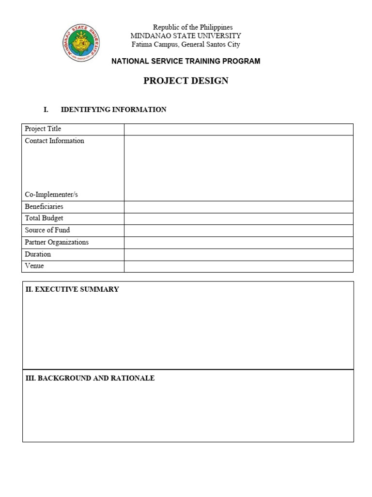 NSTP Project Design Template | PDF