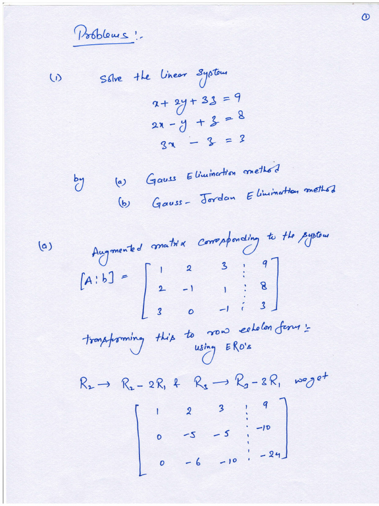 Solved Problems Linear Systems | PDF Solved Problems Linear Systems | PDF