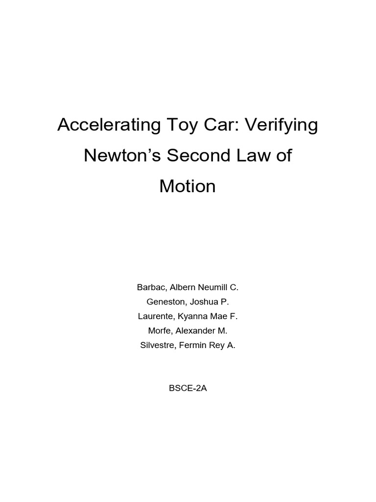 Experiment 6 Newtons Law Group 2 | PDF | Force | Newton's Laws Of Motion