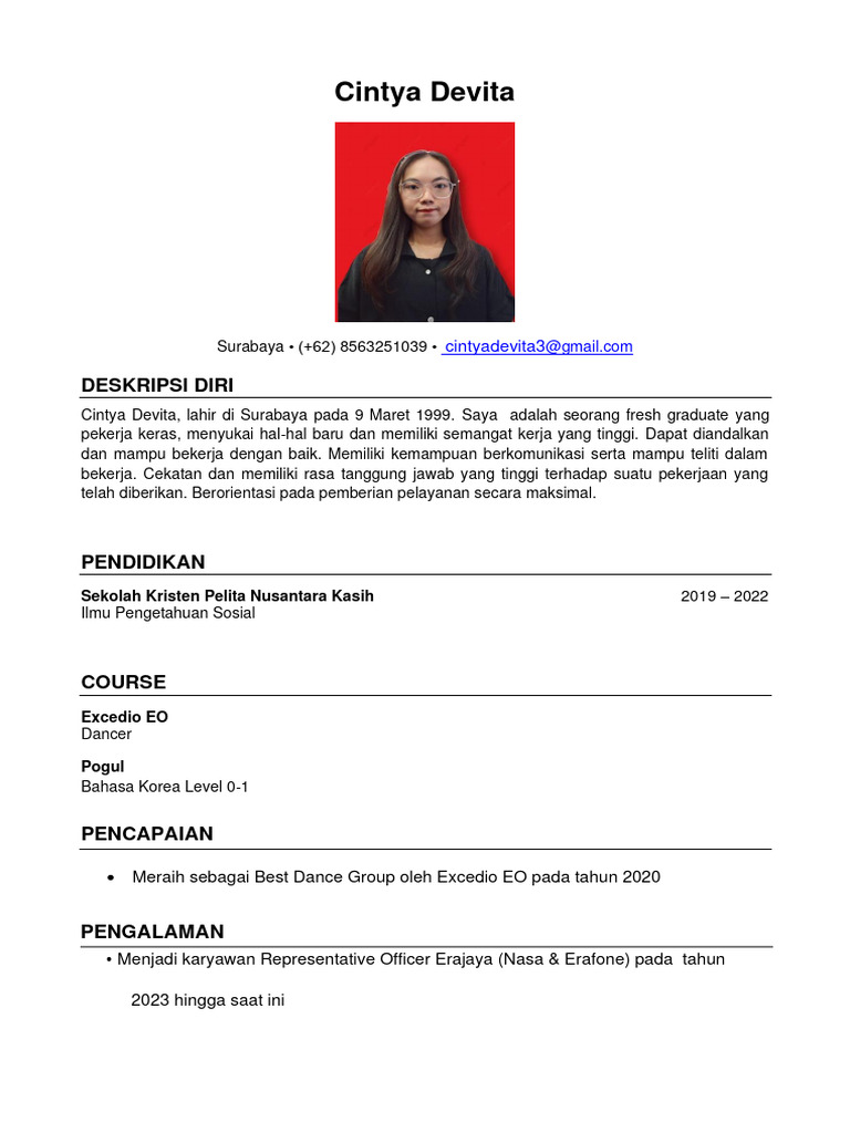 CV_Cintya_Devita | PDF