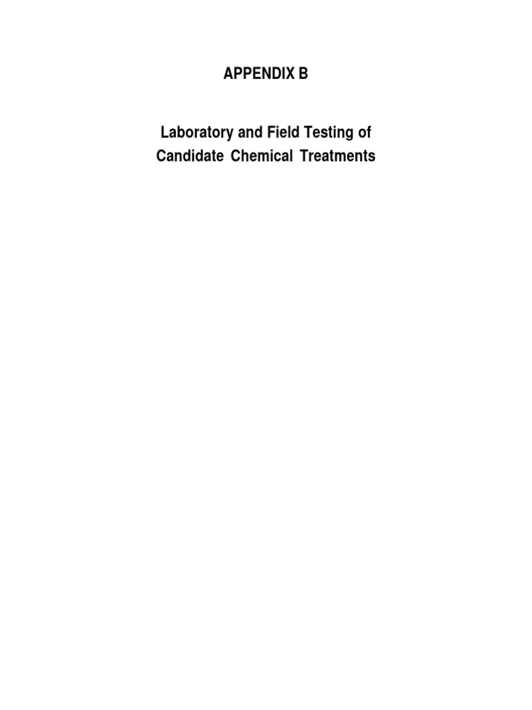 APPENDIX B Laboratory and Field Testing | PDF