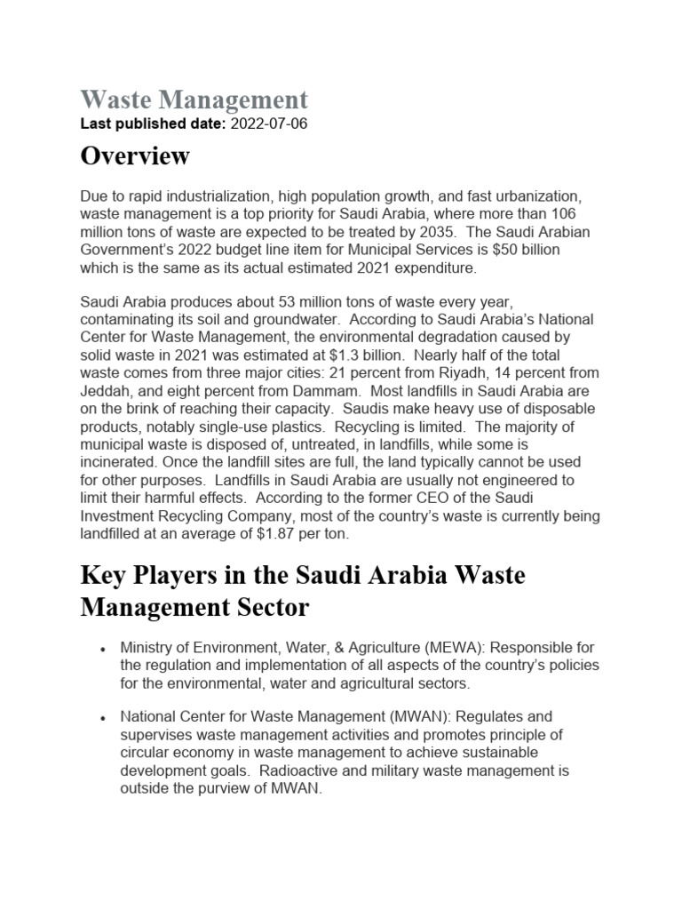 Waste Management | PDF | Waste Management | Waste