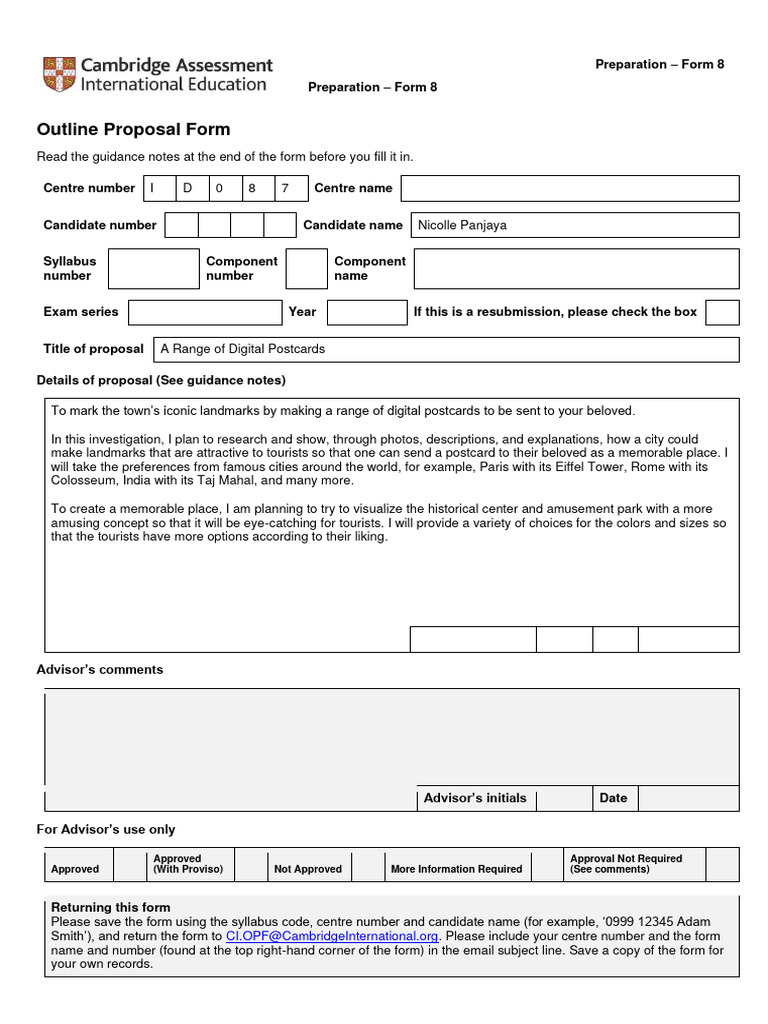Paper 2 OPF - A Range of Digital Postcards - Nicolle Panjaya 11B | PDF
