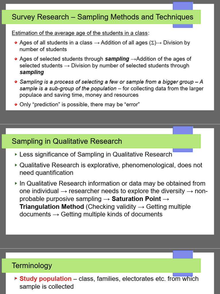 Survey Research-Sampling-1 | PDF | Sampling (Statistics) | Statistics