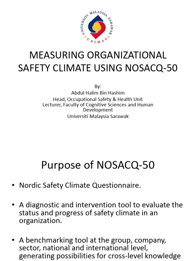 NOSACQ - Abdul Halim Hashim | PDF | Likert Scale | Nordic Countries