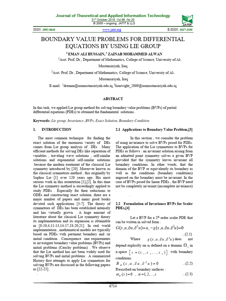 Boundary Value Problems For Differential | PDF | Partial Differential Equation | Boundary Value ...